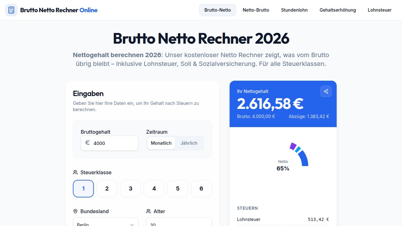 Netto Rente Berechnen